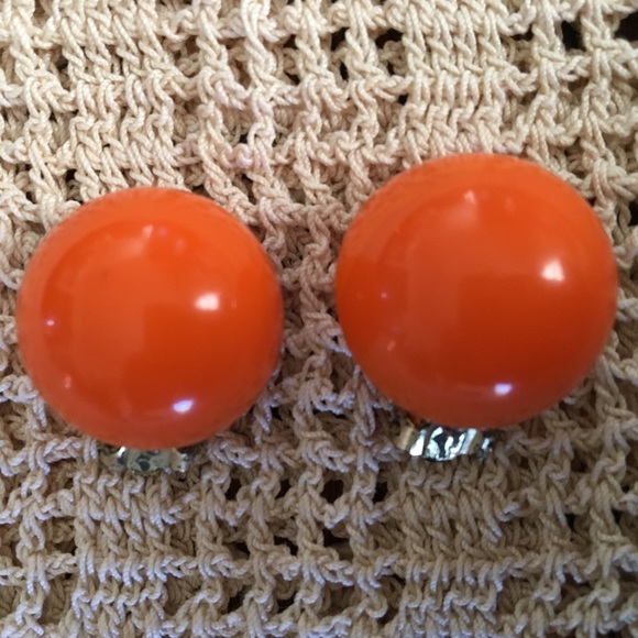 Vintage | Jewelry | Orange Bakelite Earrings | Poshmark